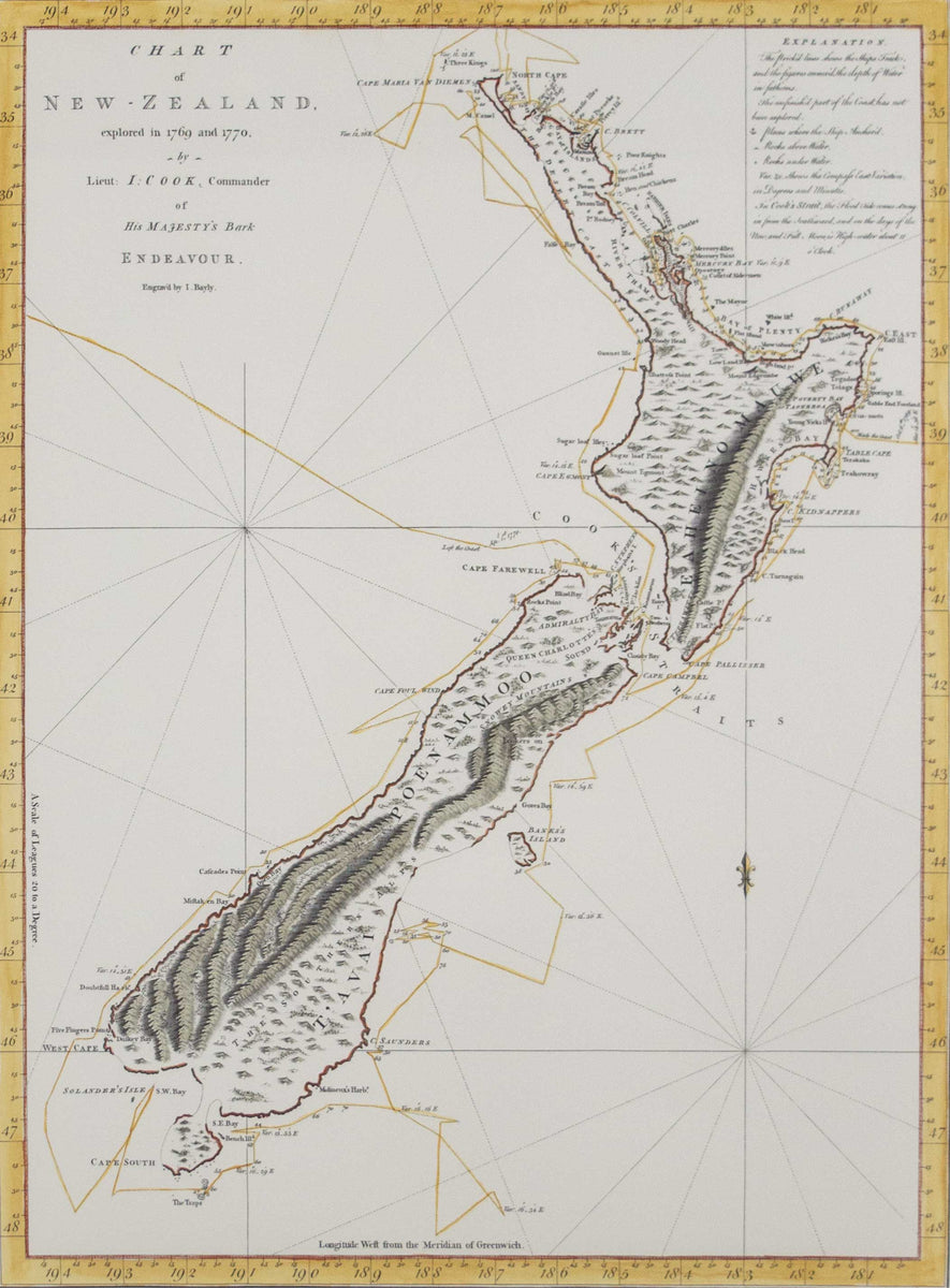 Chart of New Zealand – NZ Artbroker